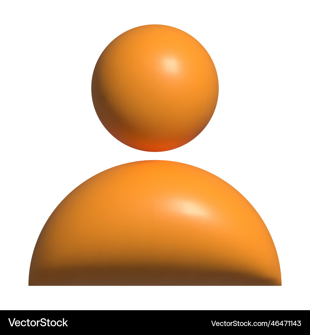 3d profile realistic icon social avatar Royalty Free Vector