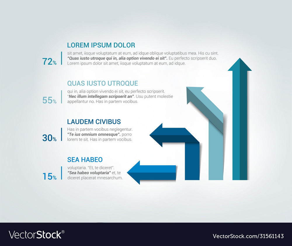 Arrow infographics flowchart Royalty Free Vector Image