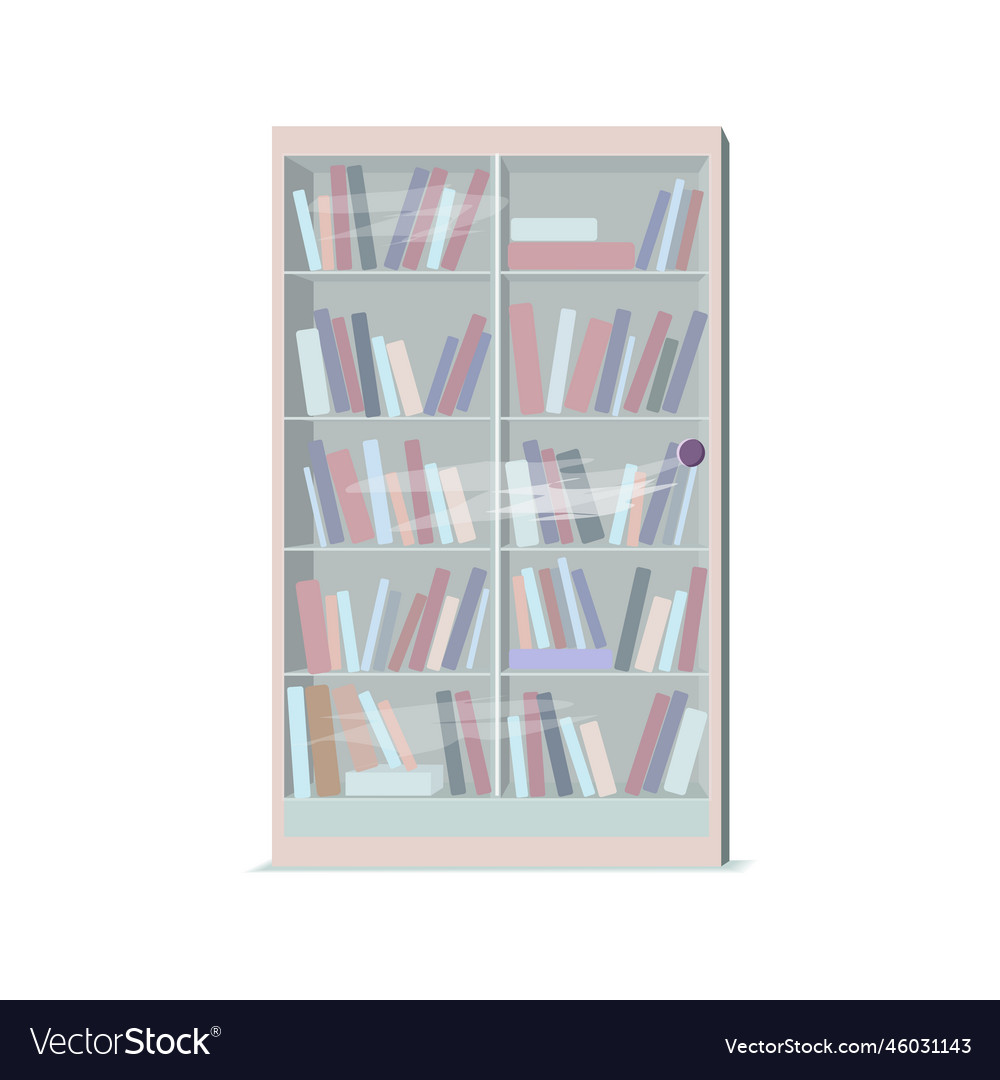 Bookcase Royalty Free Vector Image - VectorStock