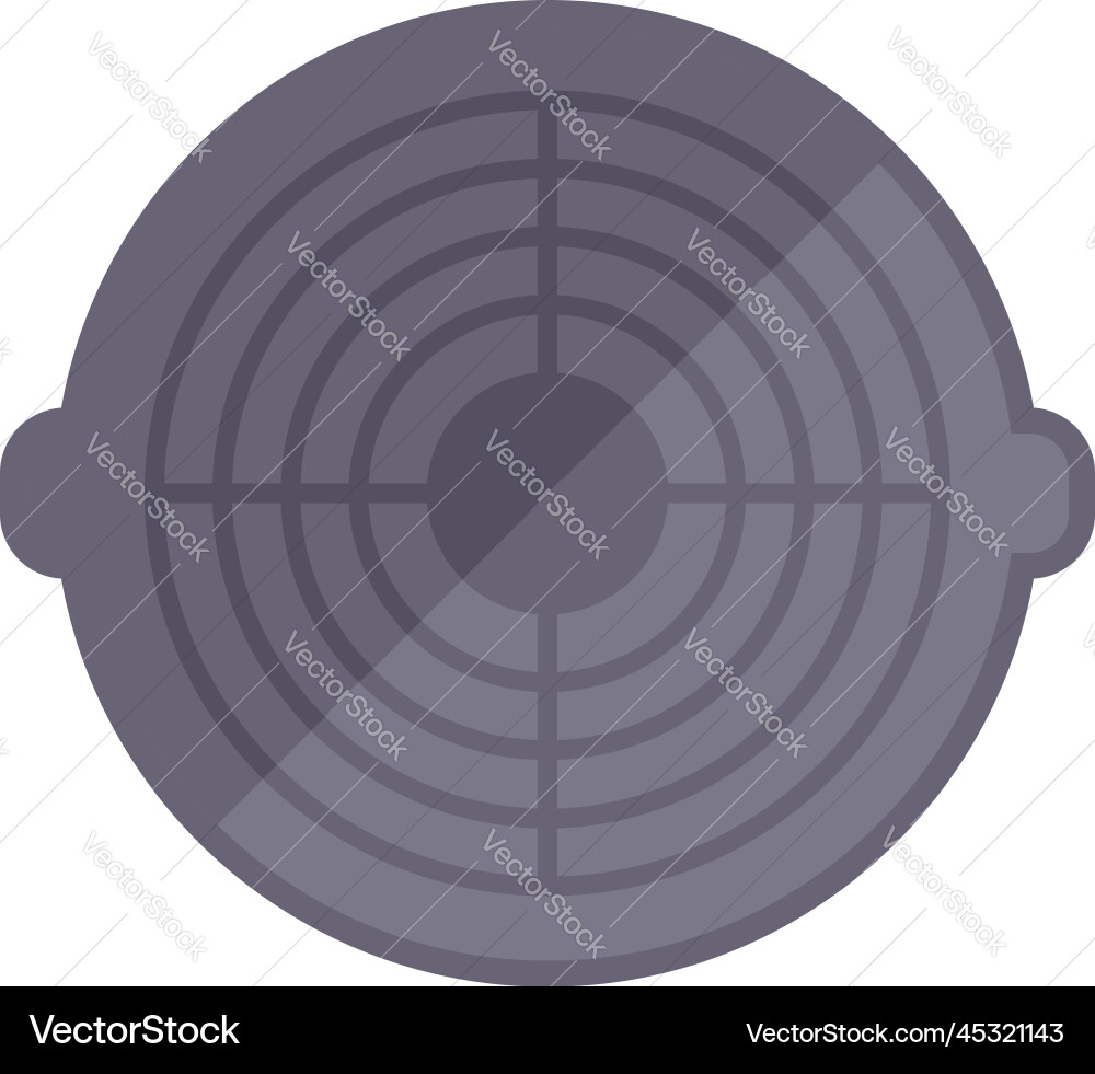 Canalization manhole icon flat city road Vector Image