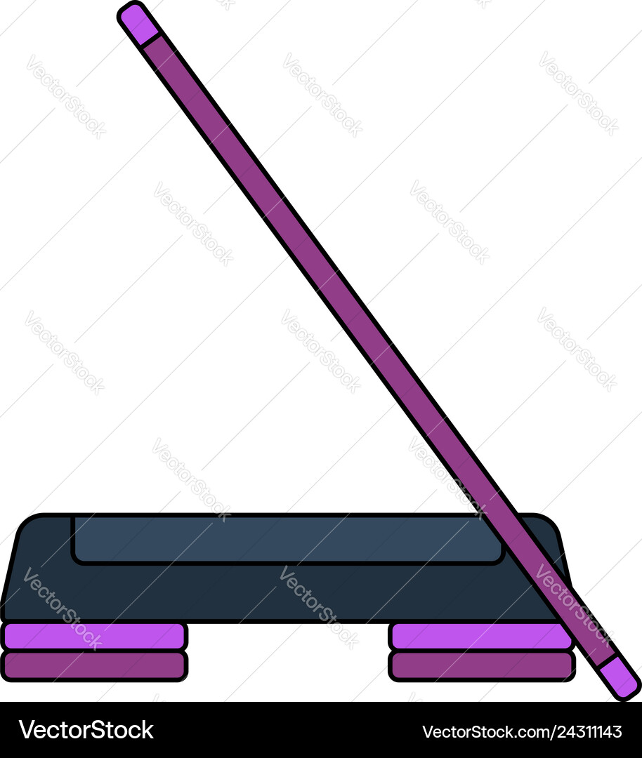 Flat design icon of step board and stick Vector Image