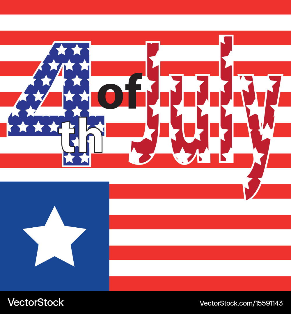 Fourth of july celebration simple Royalty Free Vector Image
