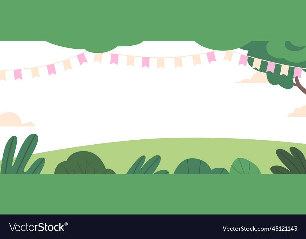 Green field at spring or summer time decorated Vector Image