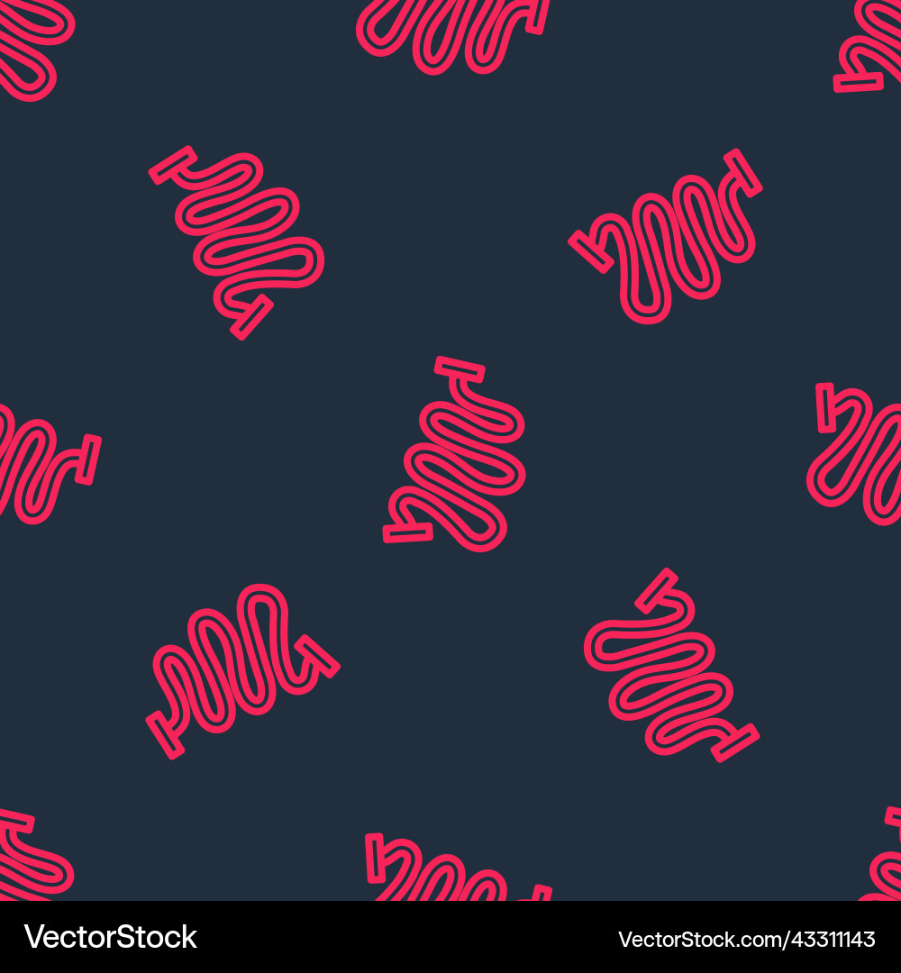 Red line racing track icon isolated seamless Vector Image
