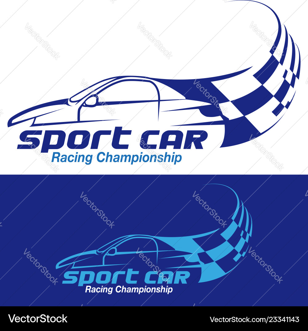 Sport car racing symbol Royalty Free Vector Image