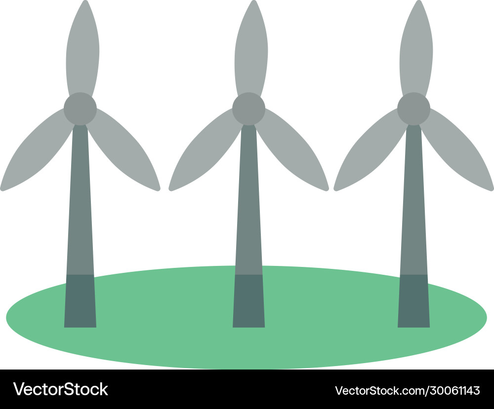 Windmill energy environmental isolated icon Vector Image