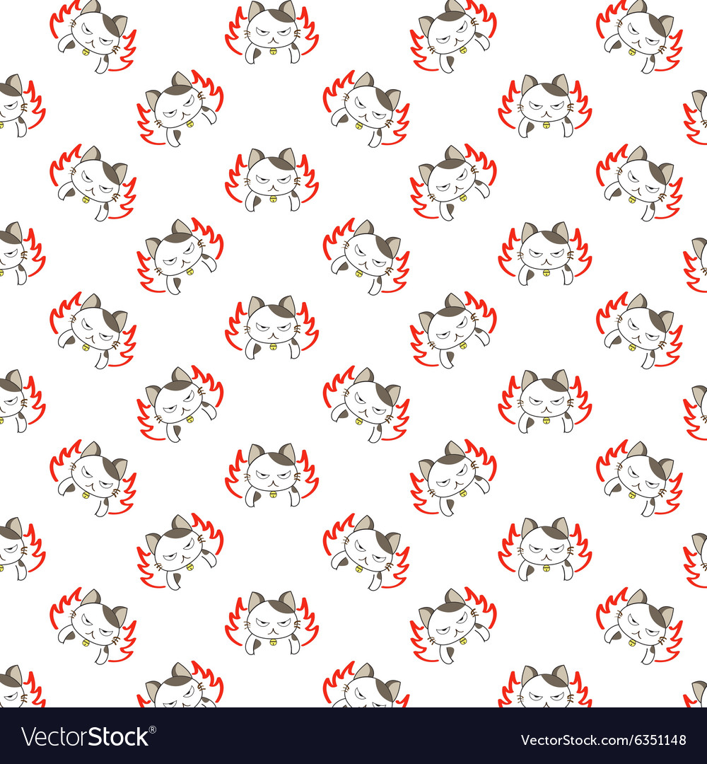 Cute Cartoon Cats Pattern Royalty Free Vector Image