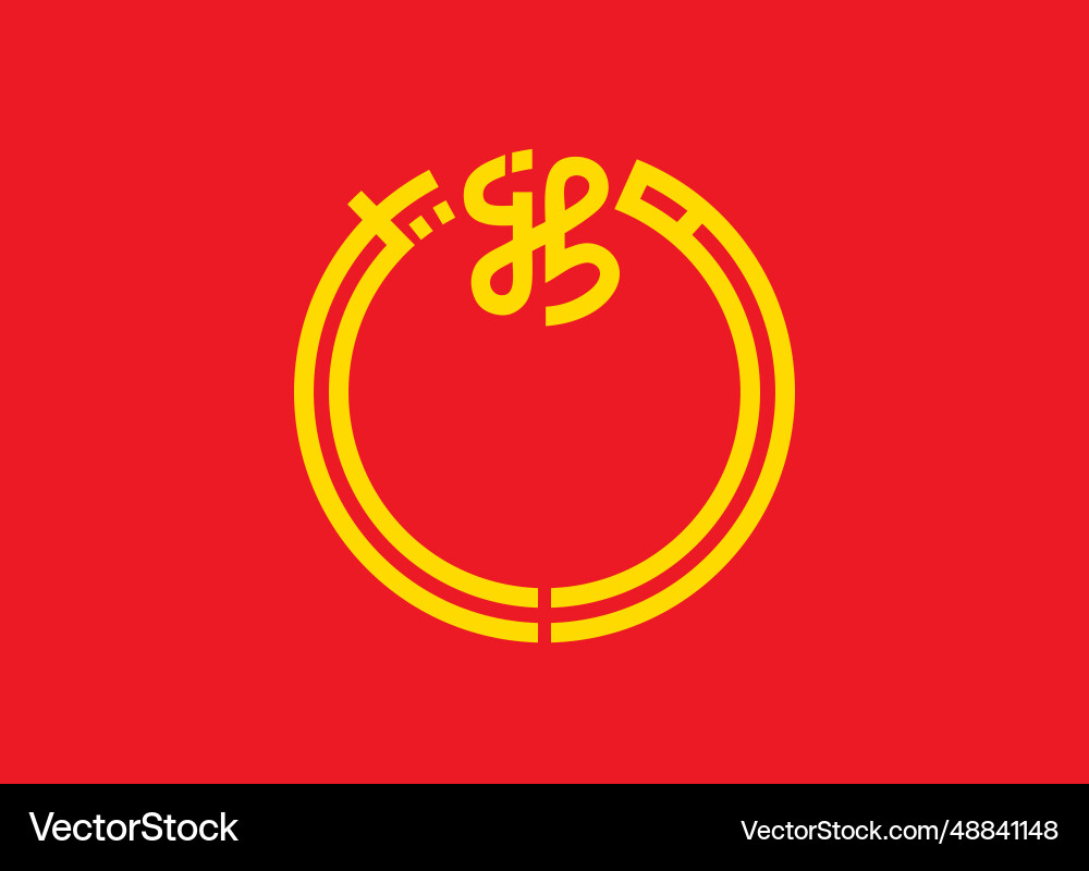 Flag of niigata prefecture Royalty Free Vector Image