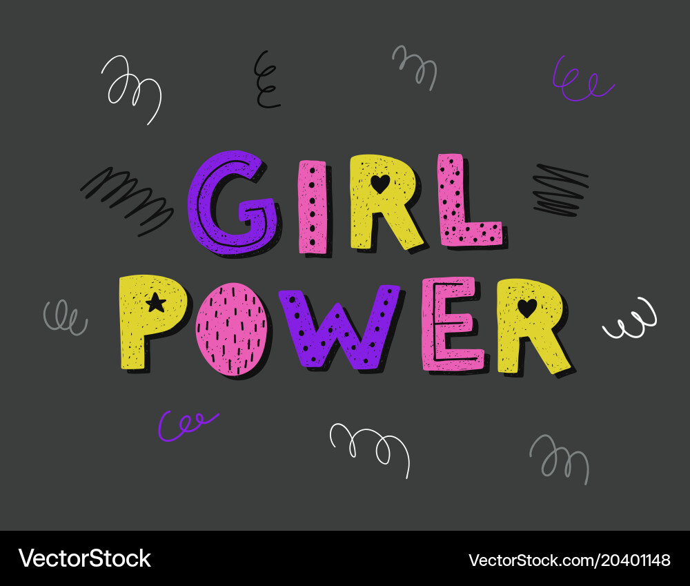 Girl power poster Royalty Free Vector Image - VectorStock
