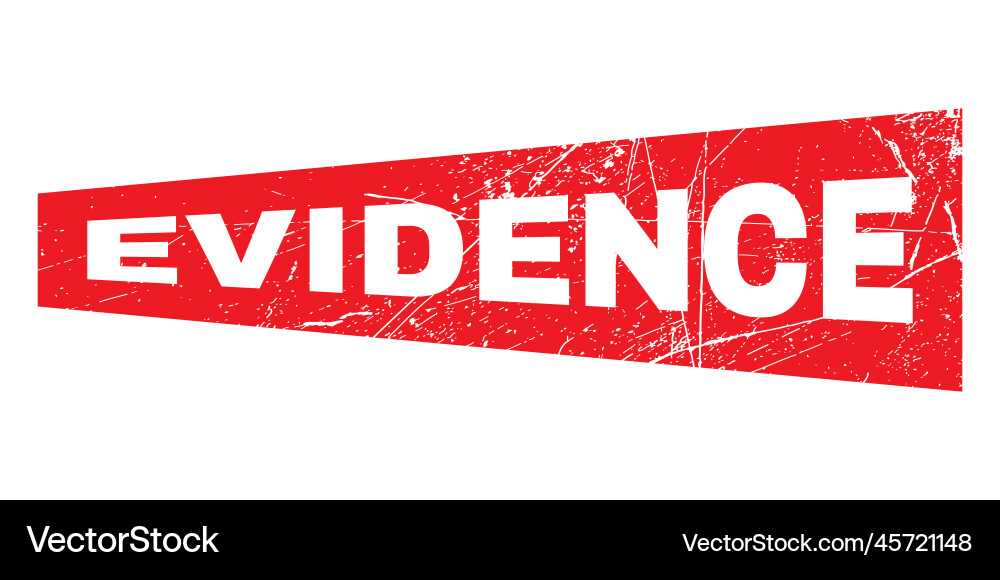 Grunge rubber stamp with word evidence Royalty Free Vector