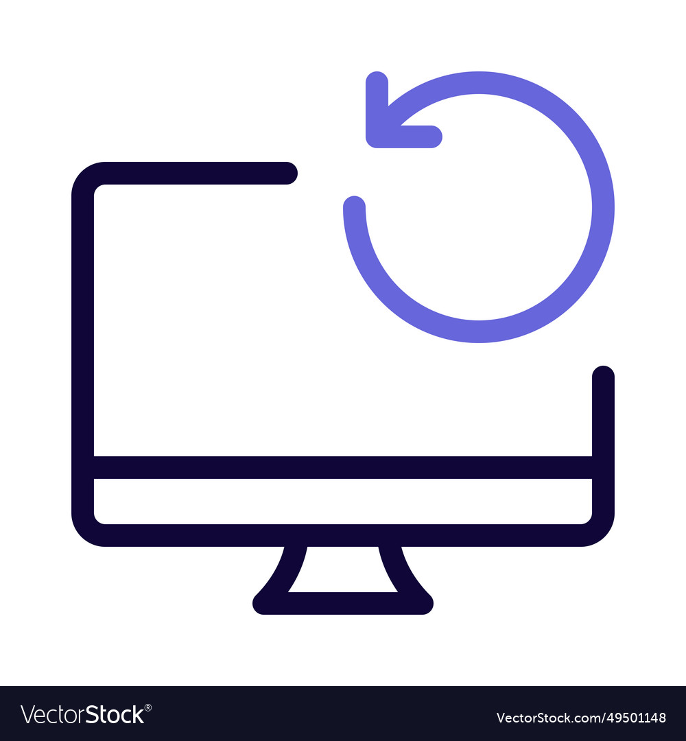 Reloading desktop for new updates Royalty Free Vector Image