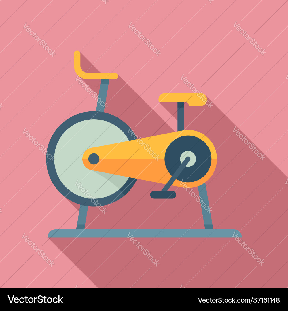 Stationary exercise bike icon flat style Vector Image