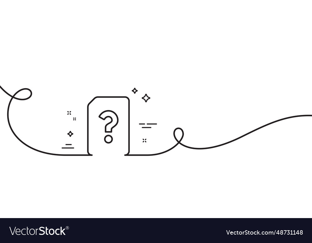 Unknown document line icon file with question Vector Image Unknown document line icon file with question Vector Image