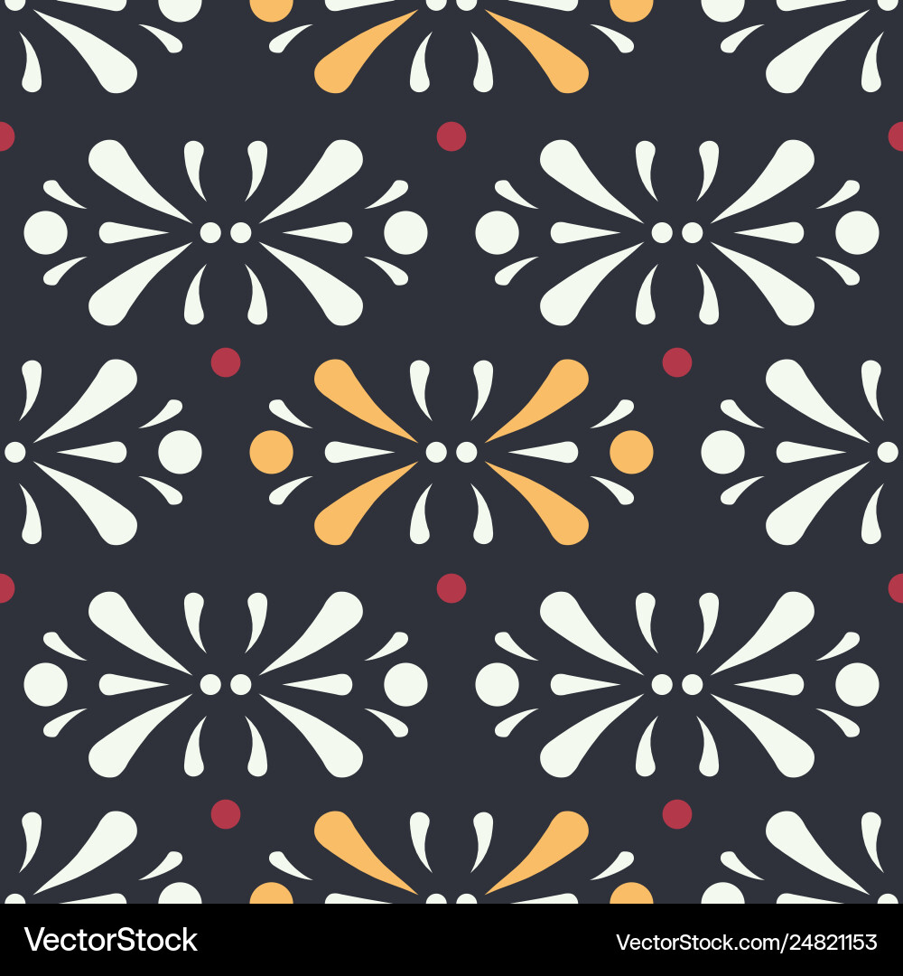 Abstract floral design seamless pattern Royalty Free Vector