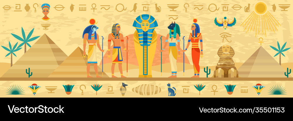Ancient egypt egyptian mythology storyline Vector Image