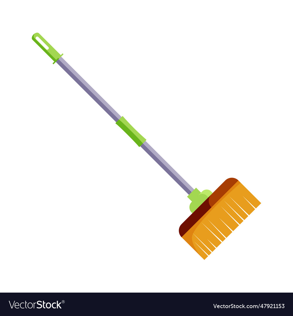 Cleaning mop bristle brush Royalty Free Vector Image