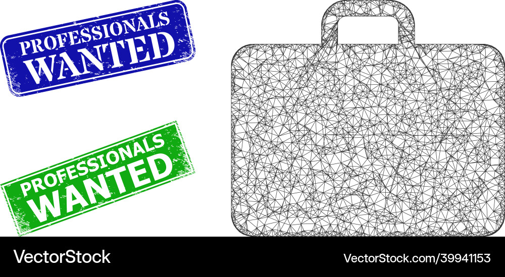 Grunge professionals wanted stamp seals Royalty Free Vector
