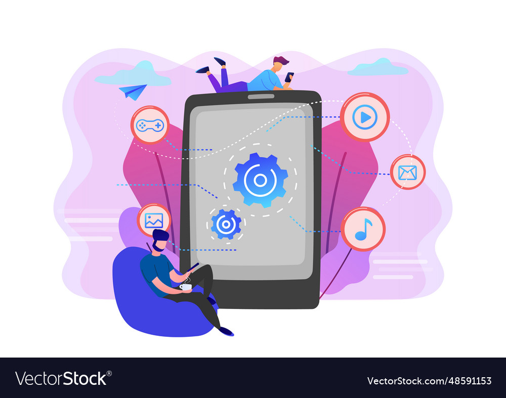 Image of software developer Royalty Free Vector Image