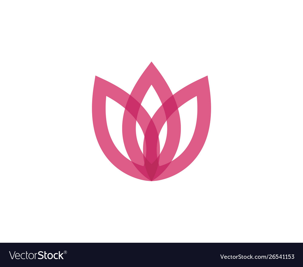 Lotus flowers design logo template Royalty Free Vector Image