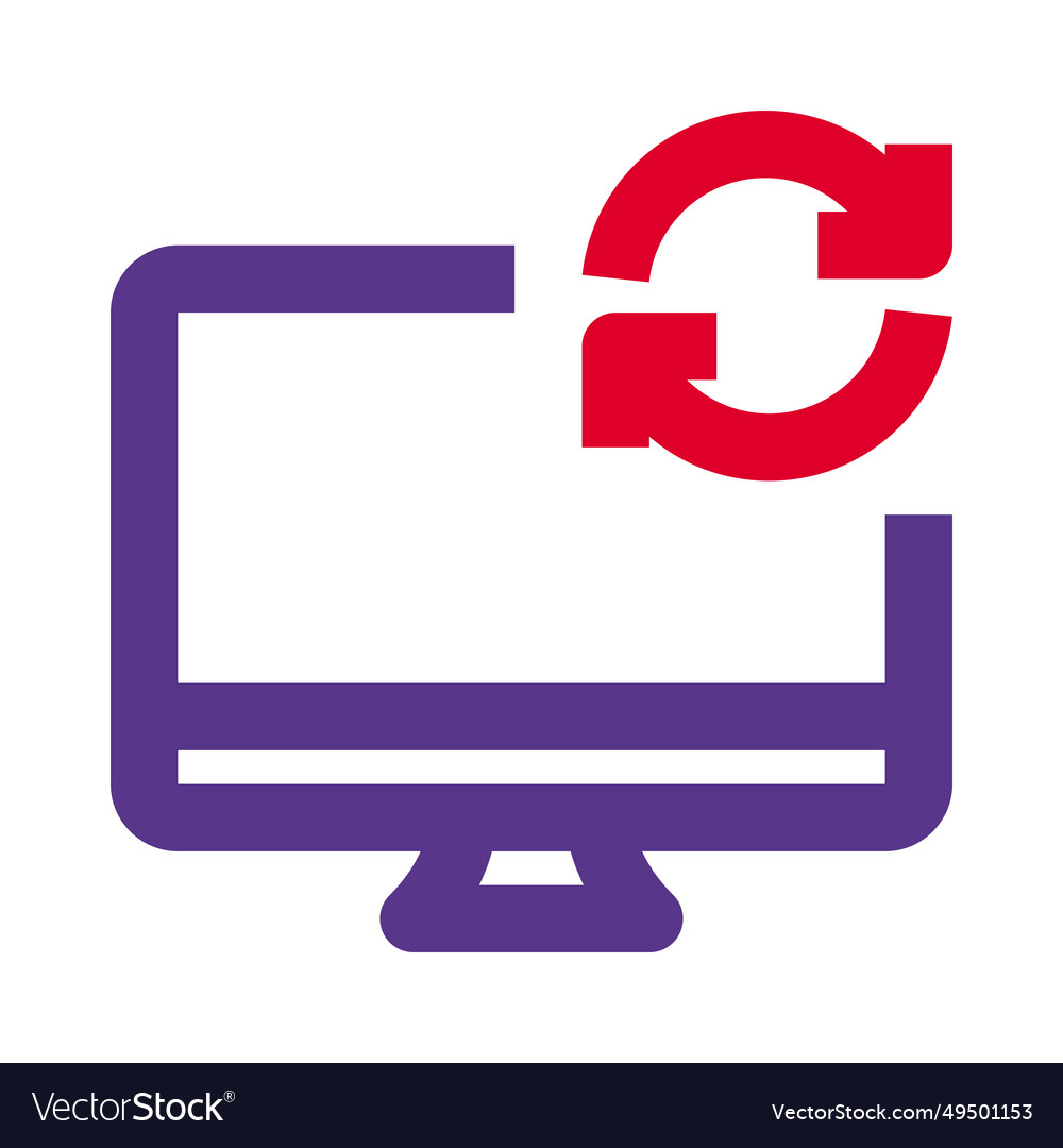 Repeating task or process on desktop computer Vector Image