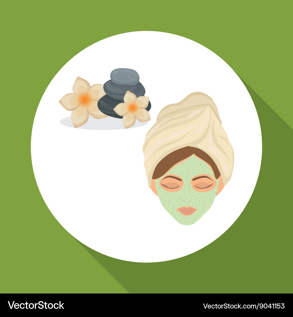 Spa center design skin care concept flat Vector Image