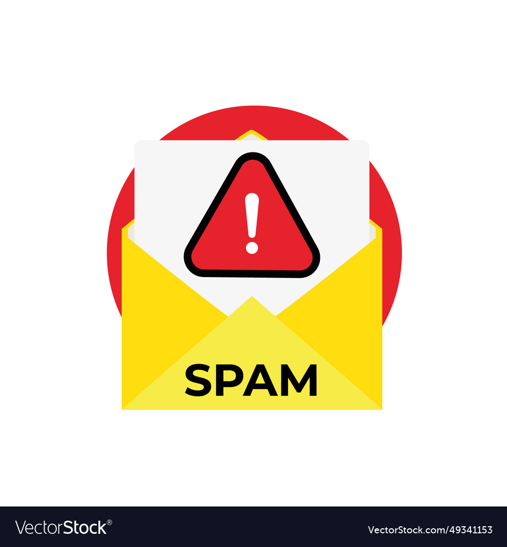 Spam email icon advertising phishing Royalty Free Vector Spam email icon advertising phishing Royalty Free Vector