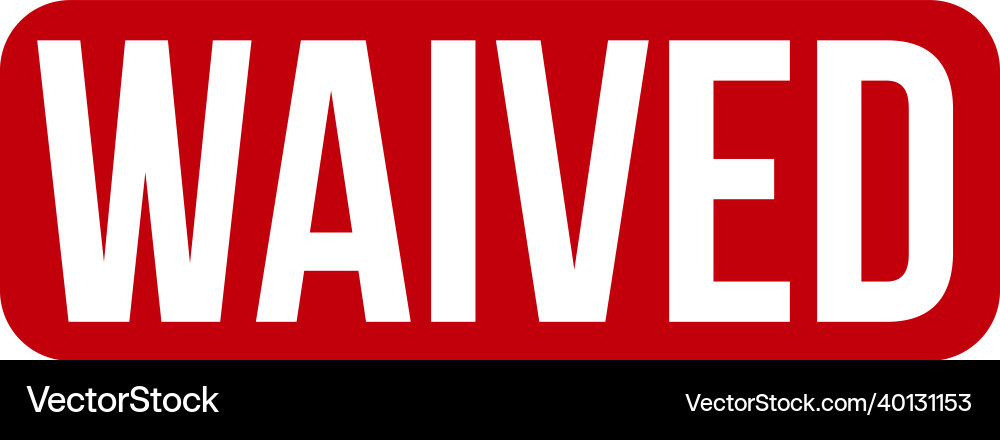 Waived rubber stamp red grunge Royalty Free Vector Image