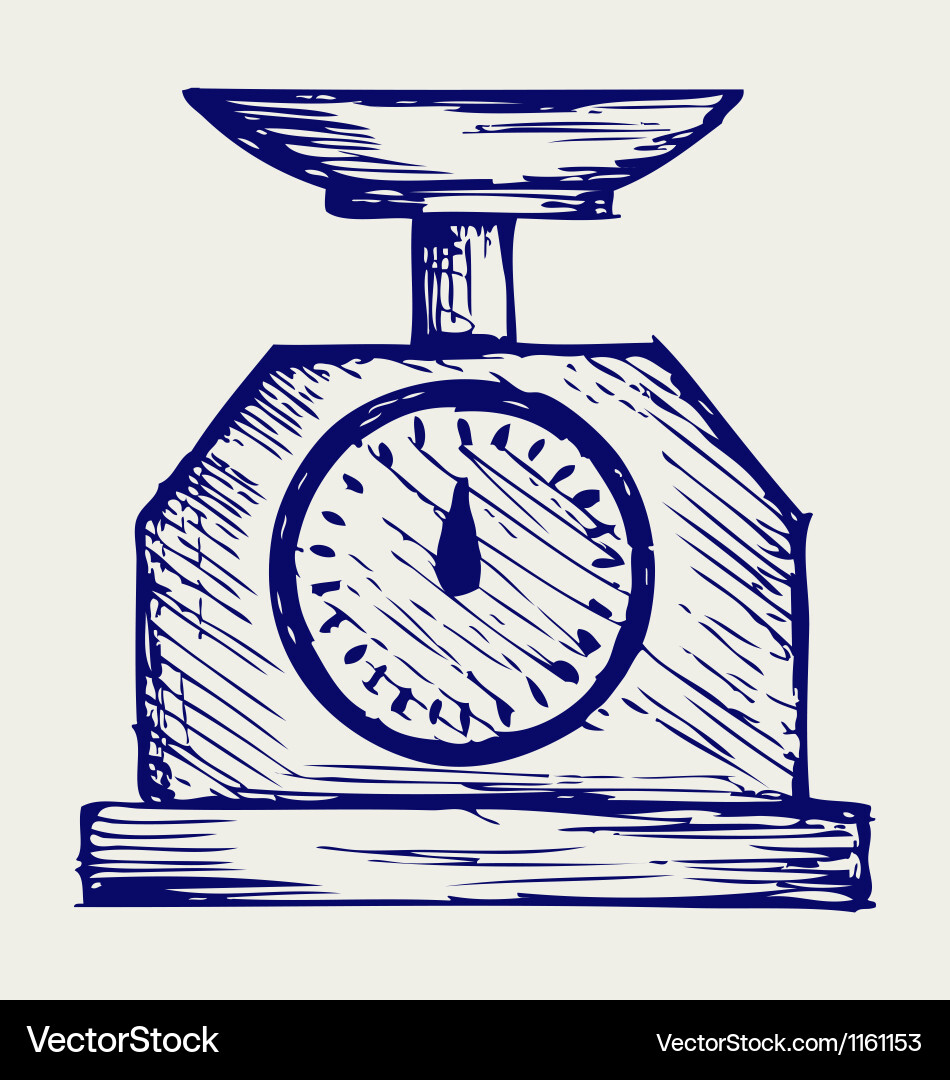 Weight scale Royalty Free Vector Image - VectorStock