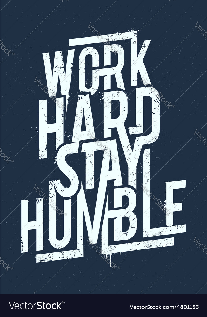 Work hard typography Royalty Free Vector Image