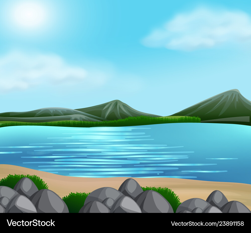 A beautiful nature landscape Royalty Free Vector Image