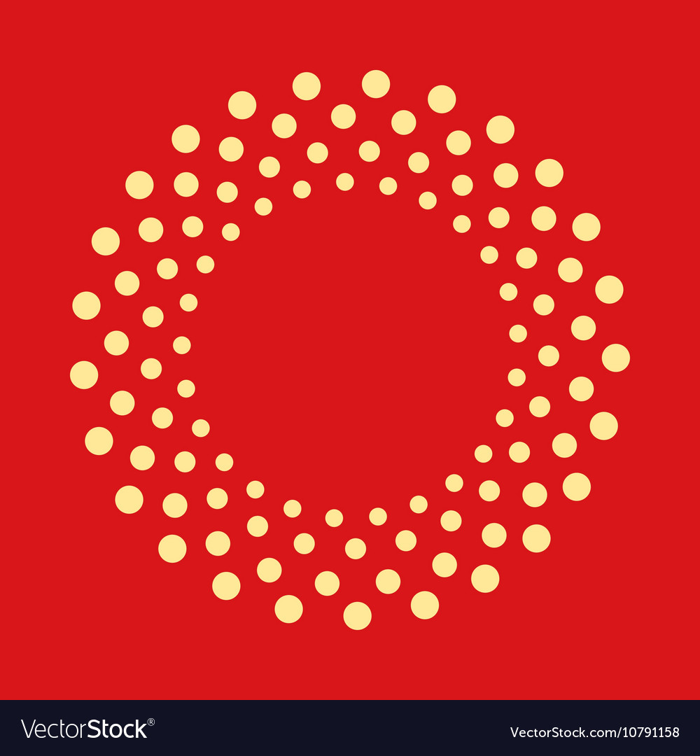 Abstract dotted shape design element Royalty Free Vector