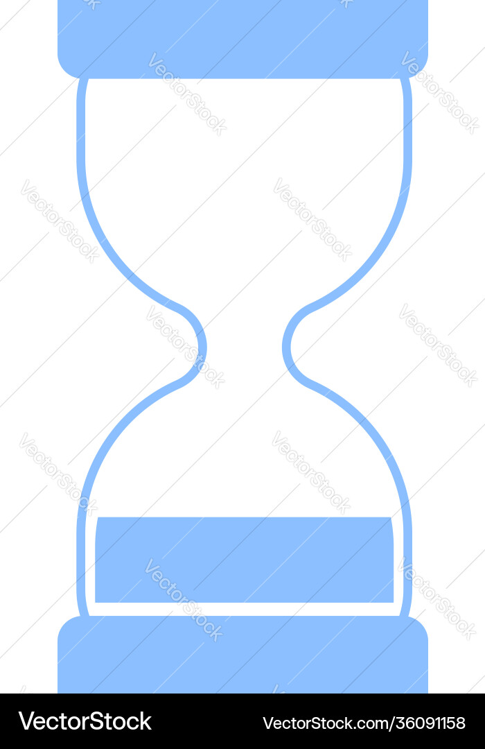 Big glass hour on white background Royalty Free Vector Image
