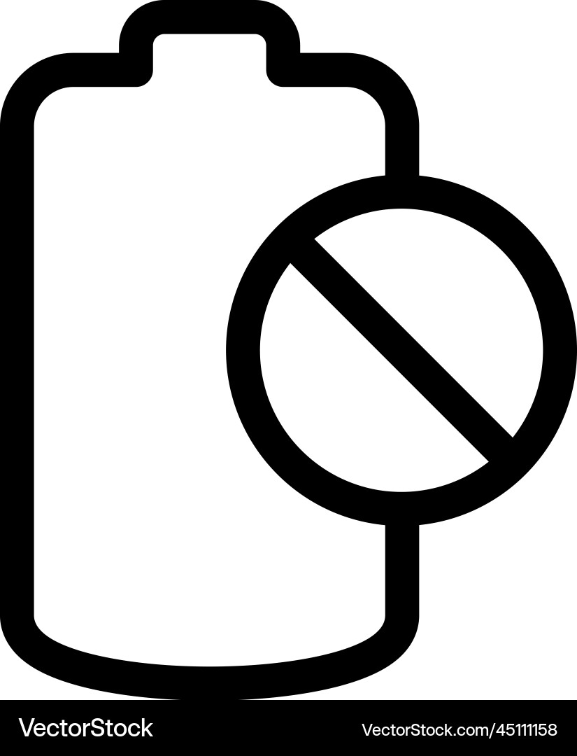 Block battery icon Royalty Free Vector Image - VectorStock