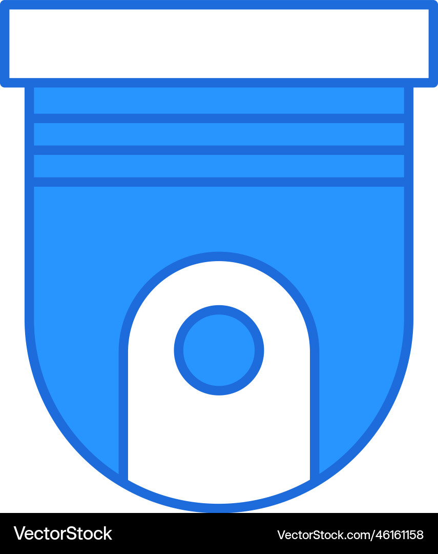 Cctv technology icon with blue outline style Vector Image