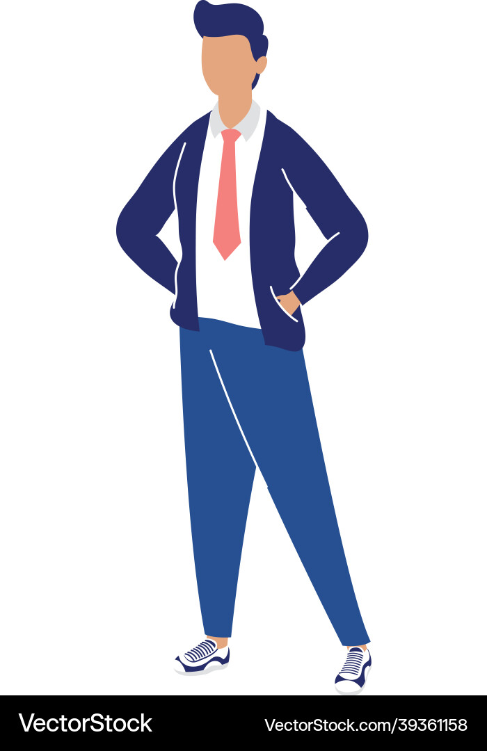 Elegant businessman standing Royalty Free Vector Image