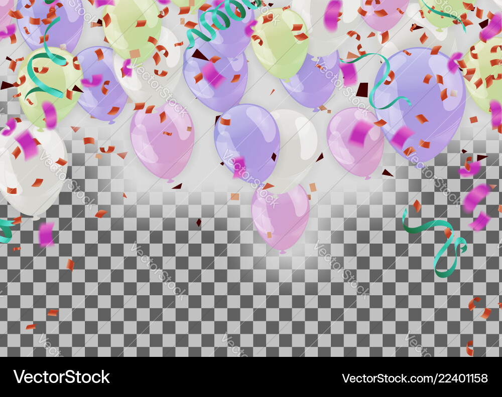 Festive colorful confetti against Royalty Free Vector Image