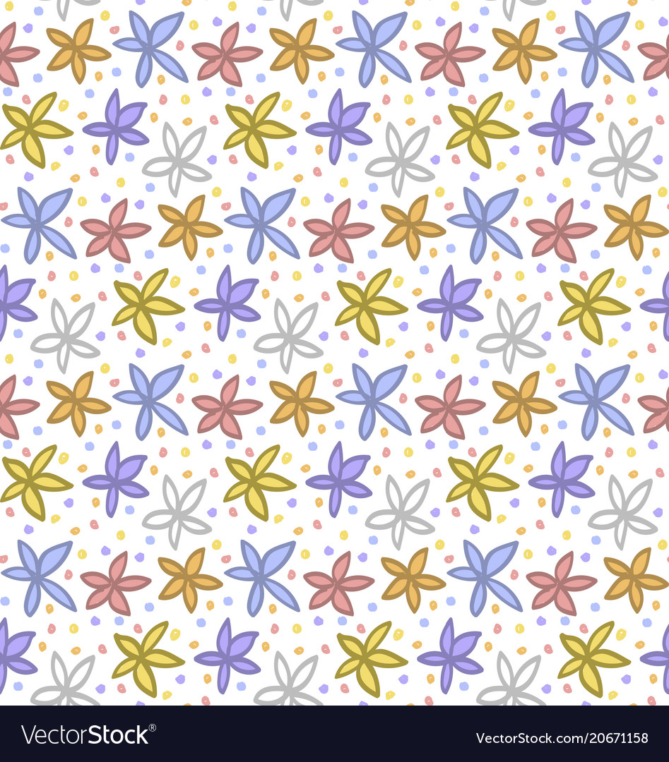 Floral elements pattern Royalty Free Vector Image