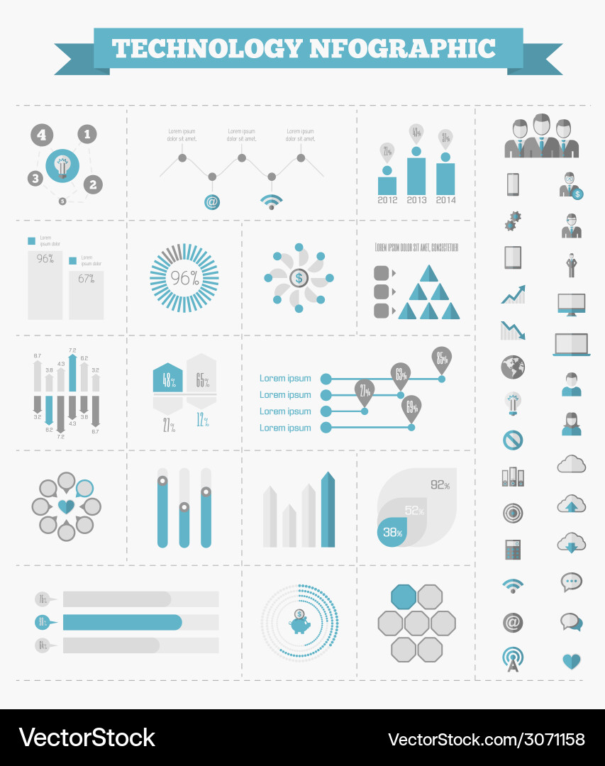 It industry infographic elements Royalty Free Vector Image