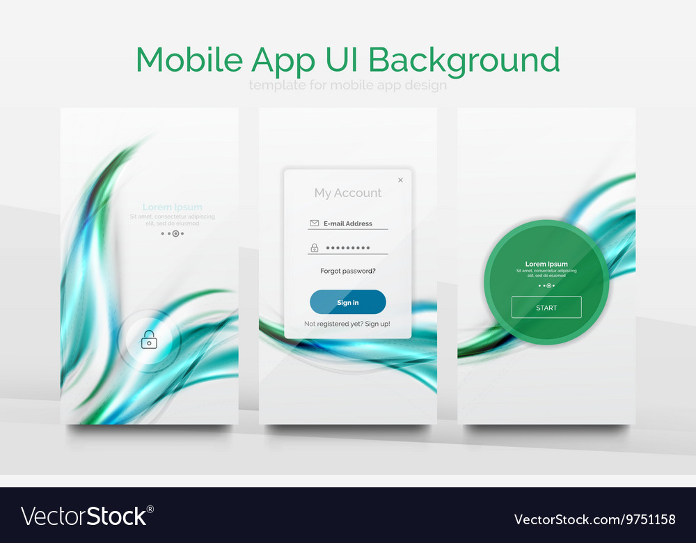 Mobile application interface background design Vector Image