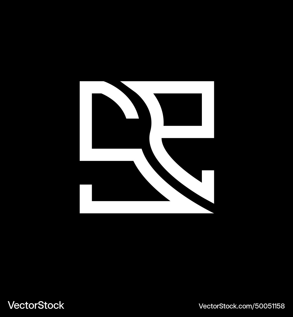 Sp letter logo design sp simple and modern logo Vector Image