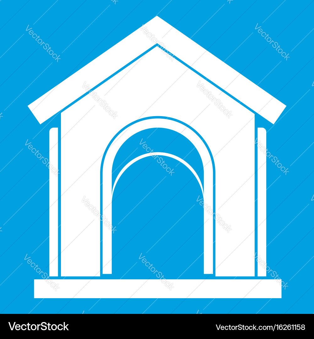 Toy house icon white Royalty Free Vector Image