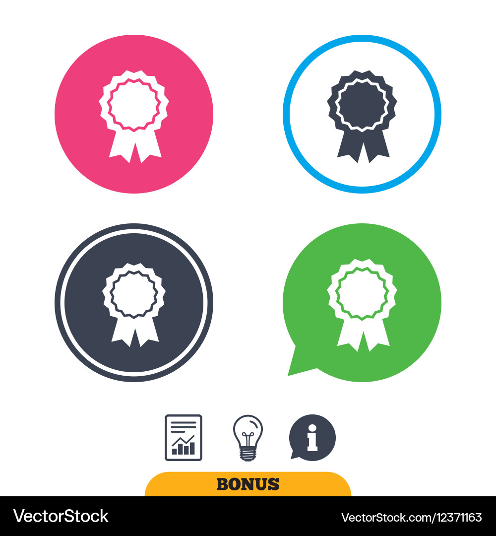 Award medal icon best guarantee symbol Royalty Free Vector