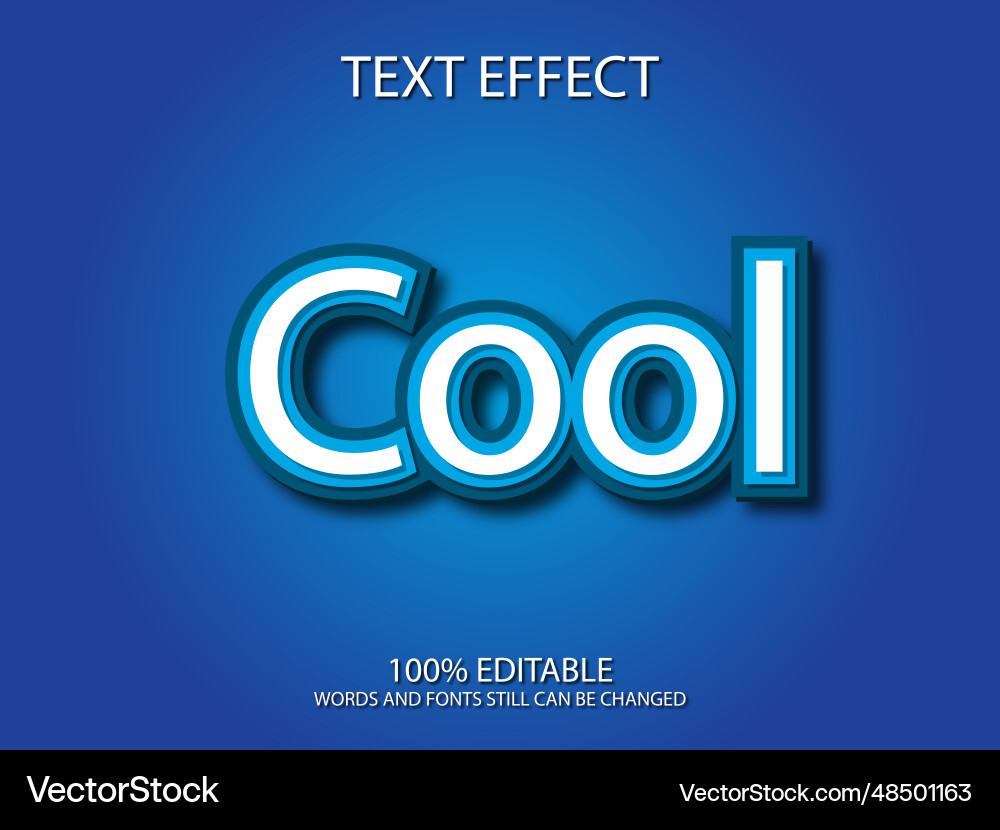 Cool text effect editable template Royalty Free Vector Image