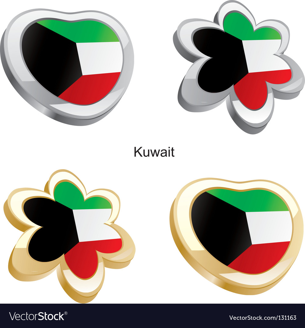 Flag kuwait Royalty Free Vector Image - VectorStock