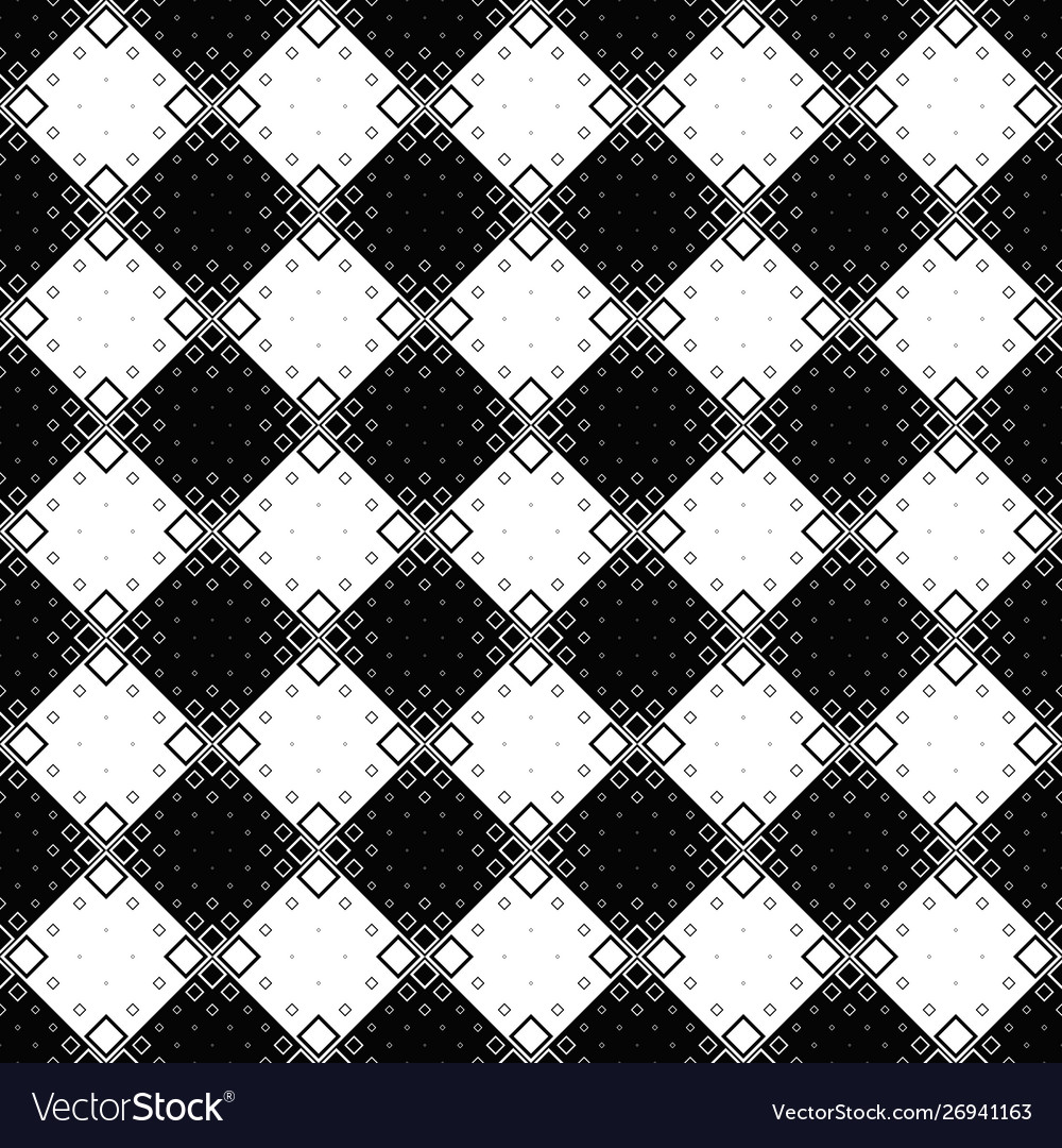 Geometrical monochrome seamless square pattern Vector Image