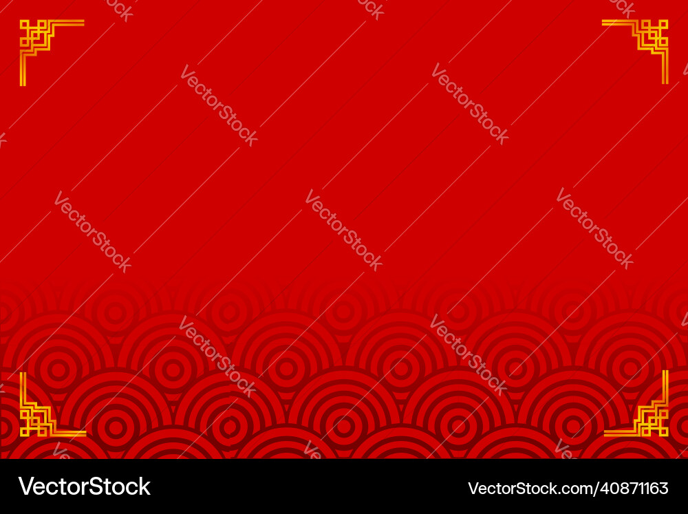 Golden frame chinese style for certificate Vector Image