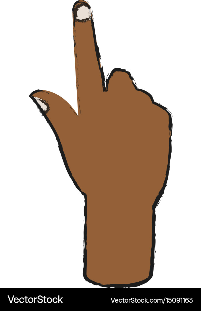 Hand person cartoon draw Royalty Free Vector Image