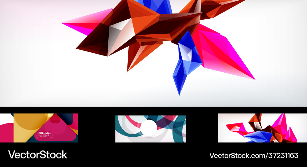 Set abstract backgrounds various design Royalty Free Vector