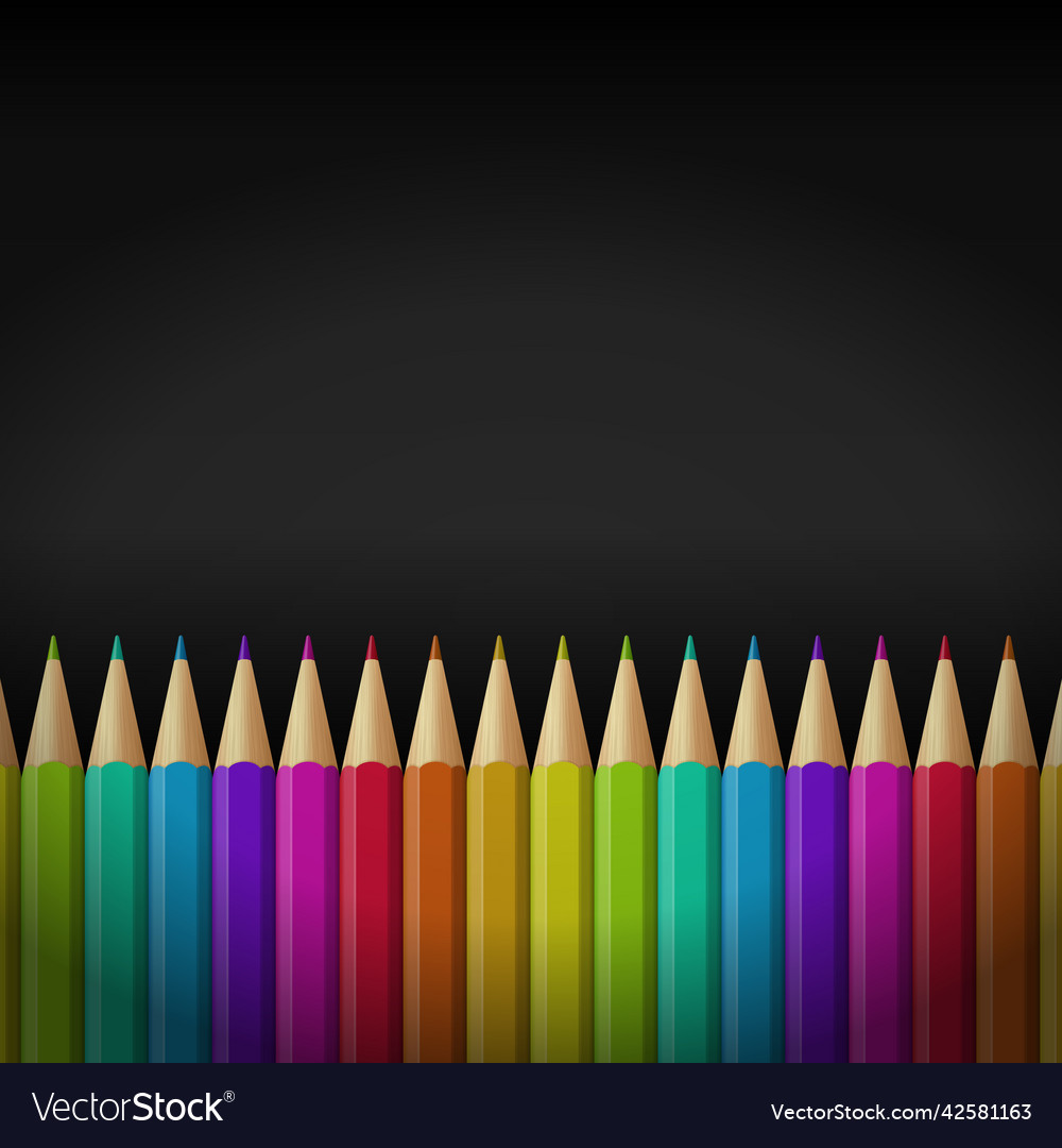 Set of bright colorful pencils Royalty Free Vector Image