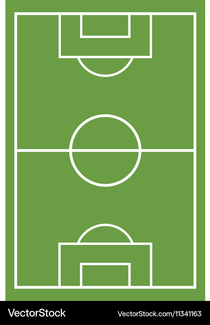 Soccer field camp isolated icon Royalty Free Vector Image